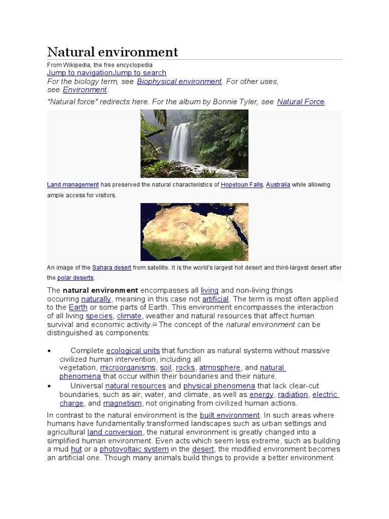 Biophysical Environment Environment Natural Force | PDF | Earth ...