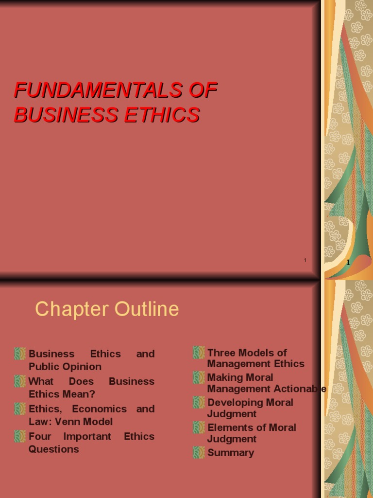 Fundamentals of Business Ethics | PDF | Morality | Applied Philosophy