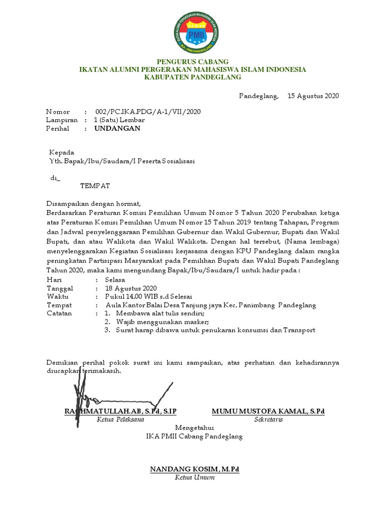 Surat Ika Pmii-2 | PDF | Karier & Perkembangan | Ilmu Sosial