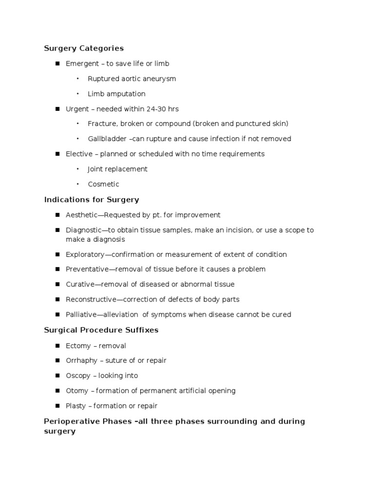 Surgery | PDF | Surgery | Perioperative