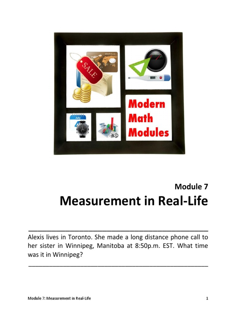 Module 7-Measurement in Real Life | PDF | Pint | Litre