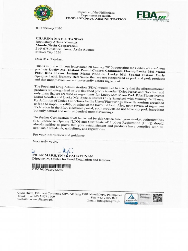 FDA-ASF-reply-letter