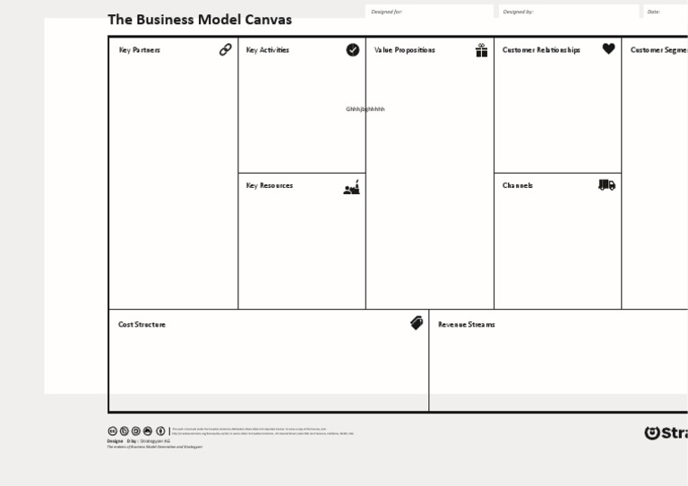 The Business Model Canvas: Customer Segments Value Propositions Key ...