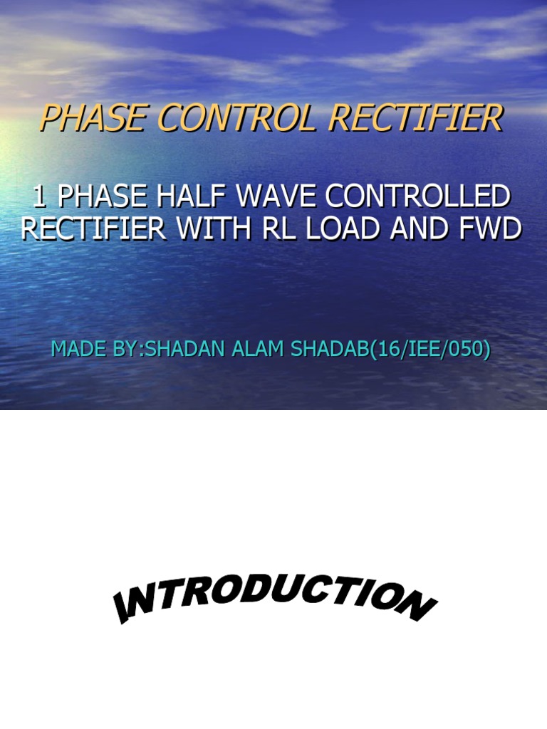 Power Electronics PPT by Shadan Alam | PDF | Rectifier | Diode