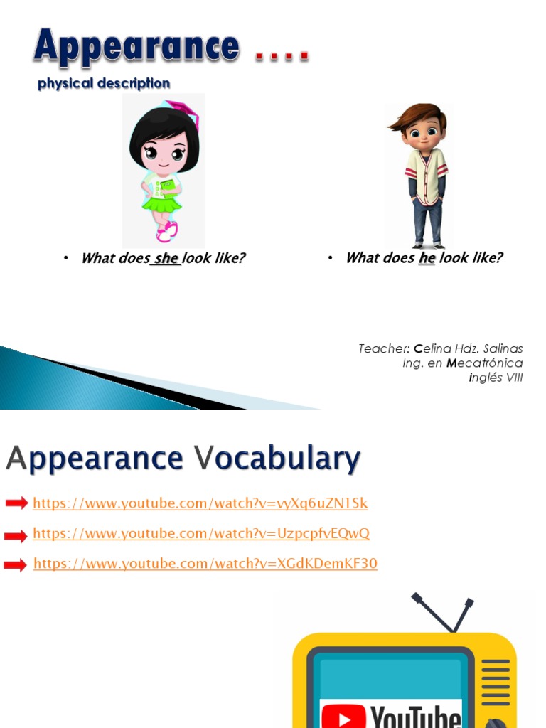 Physical Appearance Descriptions Guide | PDF | Self-Improvement
