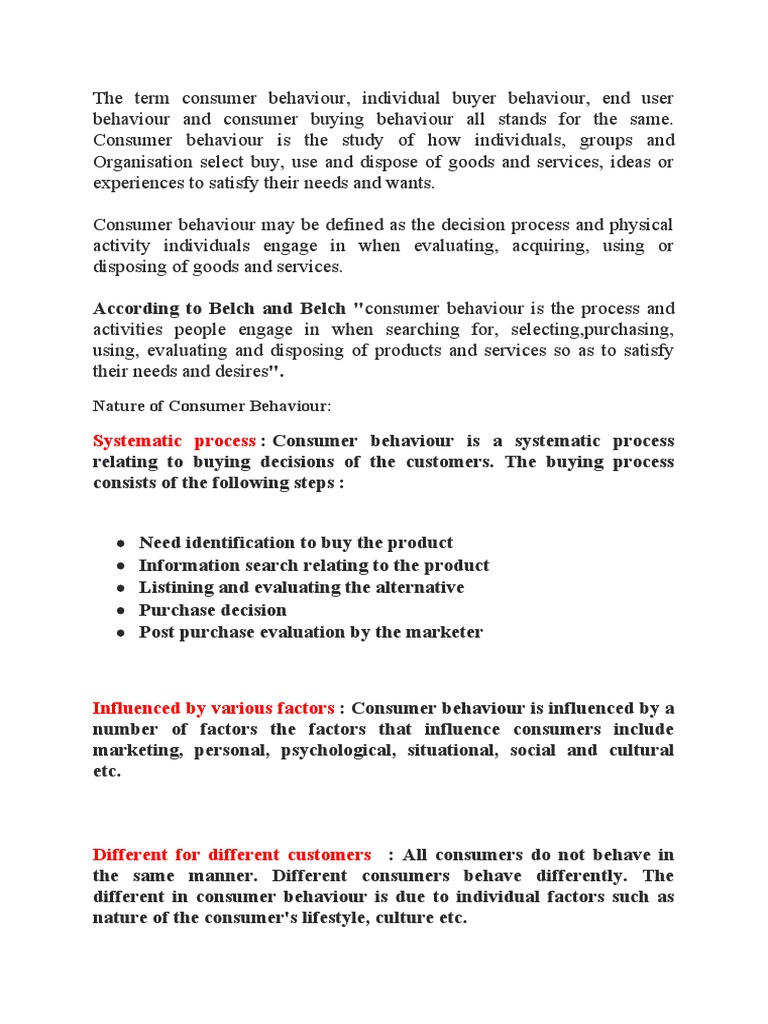 Consumer Behaviour Data | PDF | Consumer Behaviour | Behavior