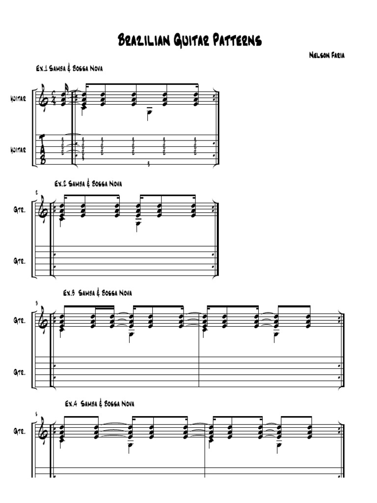 Brazilian Guitar Patterns | PDF | Musique de la diaspora africaine ...