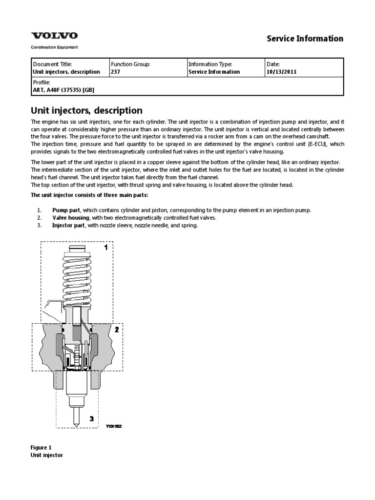 Unit Injector Description | PDF | Fuel Injection | Propulsion