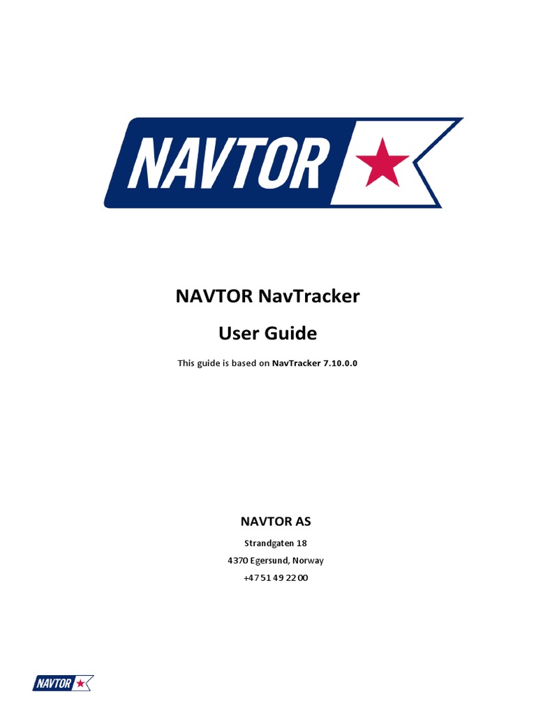 Navtor Navtracker User Guide | PDF | Microsoft Windows | Map