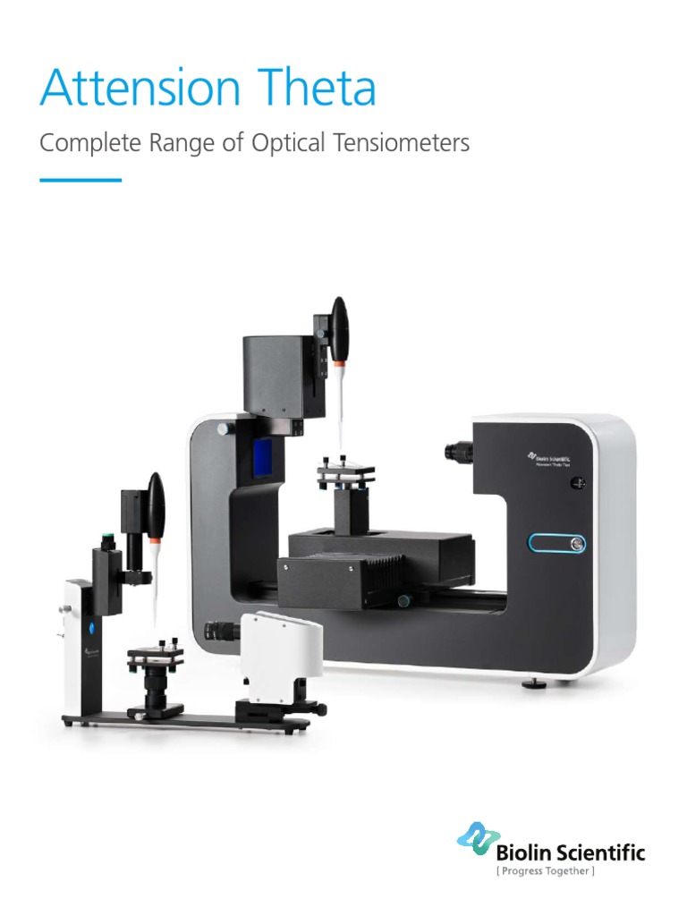 Attension Theta: Complete Range of Optical Tensiometers | PDF | Surface Tension | Wetting