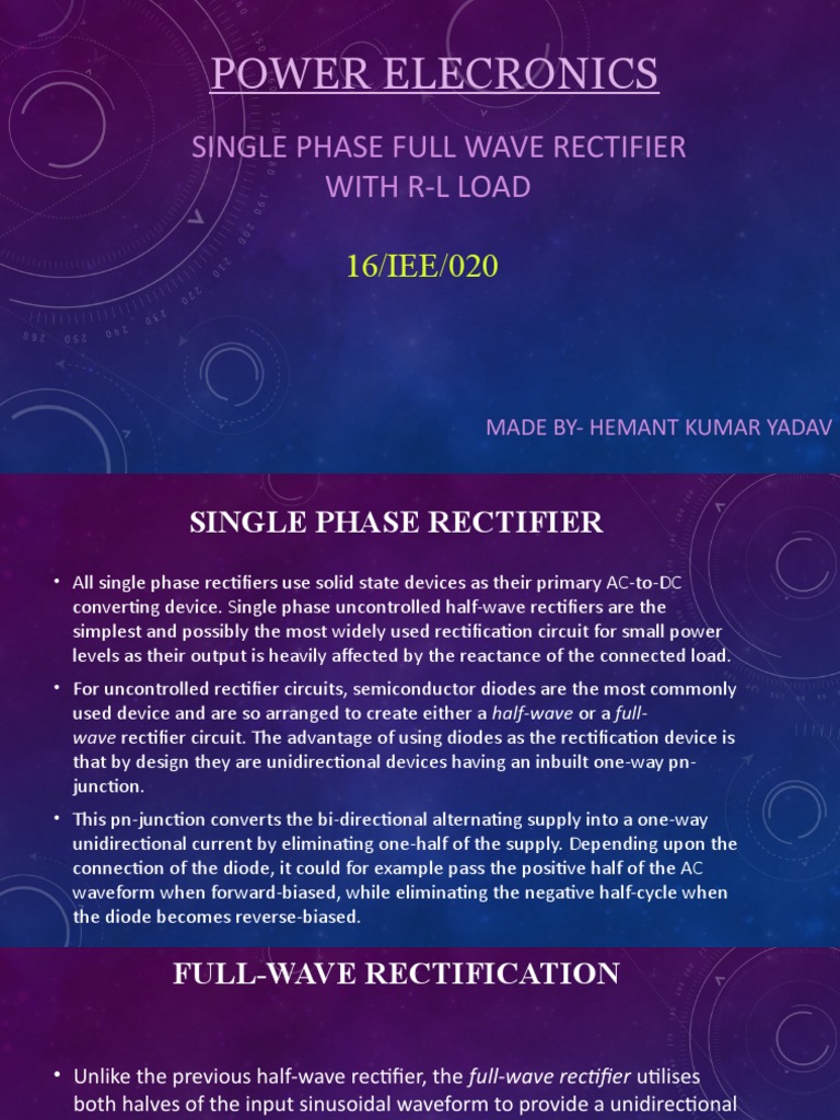 Power Electronics PPT by HEMANT | PDF | Rectifier | Power Electronics