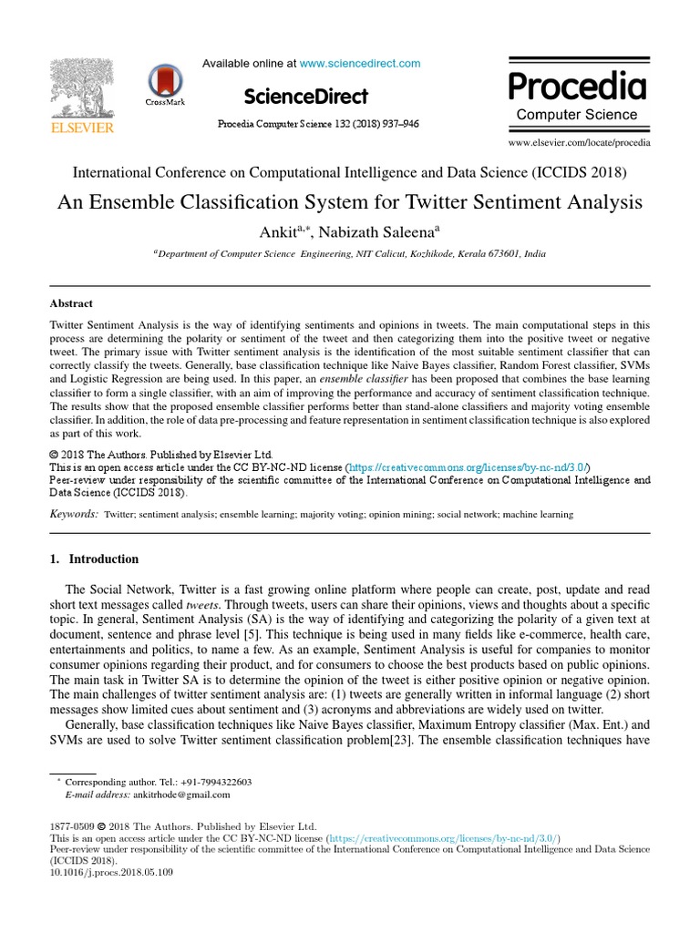 Ensemble Classifier | PDF | Statistical Classification | Computational Neuroscience