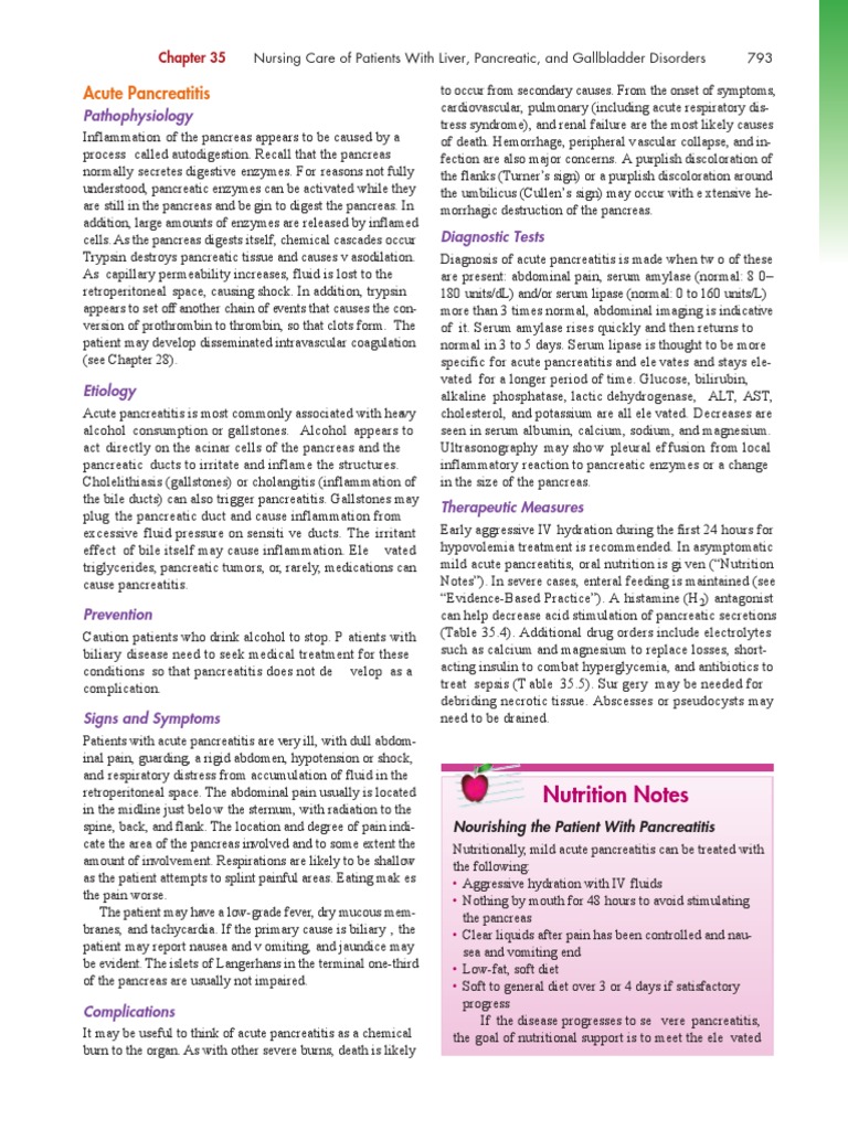 Acute Pancreatitis Nursing Care Guide | PDF | Pancreas | Digestive System