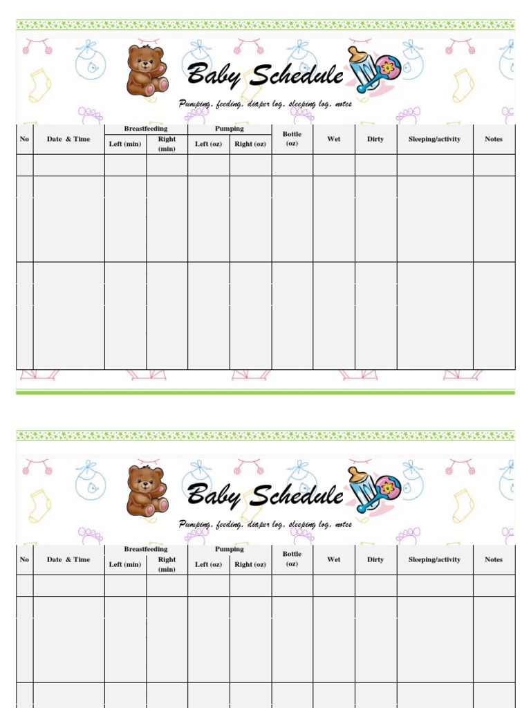 Baby Schedule | PDF