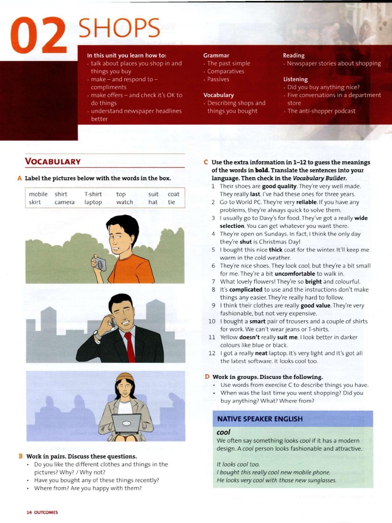 Unit 2 SHOPS Outcomes Pre Intermediate | Download Free PDF | Morphology ...