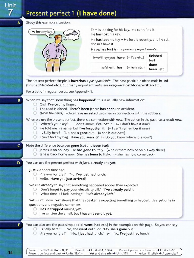 Unit 7 Present Perfect (I Have Done) | PDF | Morphology | Linguistic ...