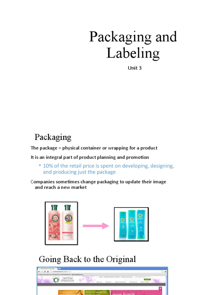 Packaging and Labeling: Unit 3 | PDF | Packaging And Labeling | Recycling