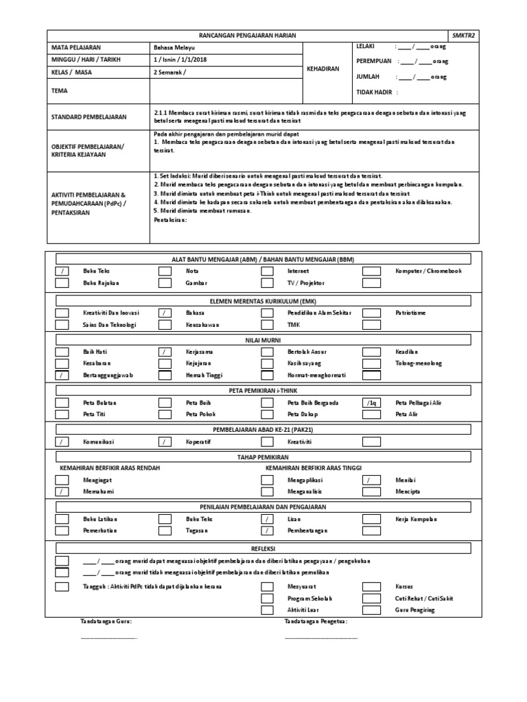 RPH T5 Contoh 2 | PDF
