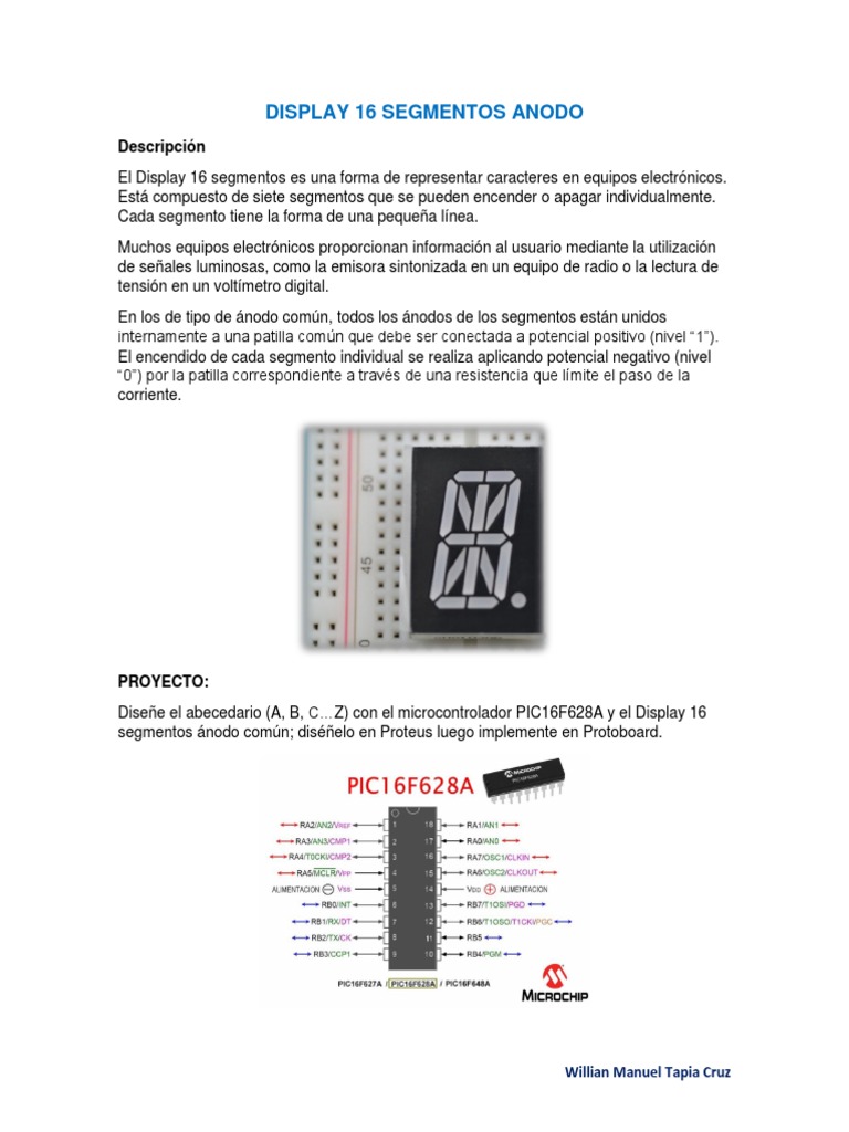 Display 16 Segmentos Anodo | PDF | Bienes manufacturados | Electromagnetismo