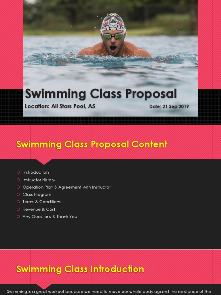 Swimming Class Proposal at All Stars Pool | PDF | Swimming | Sports