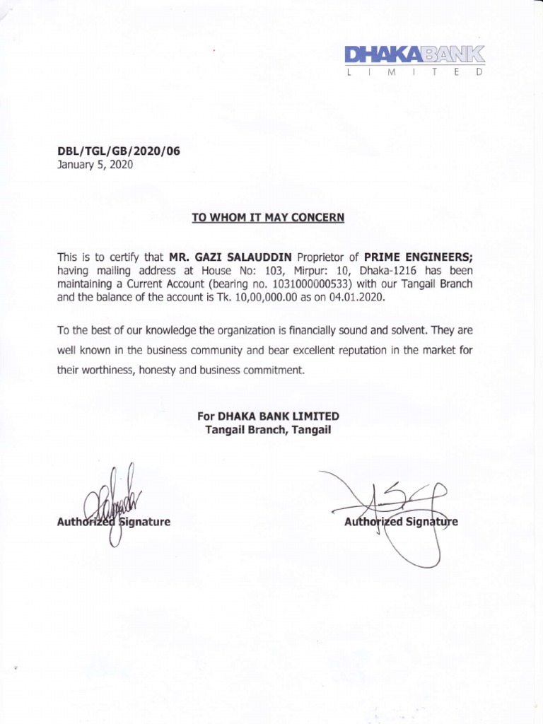 Solvency Certificate | PDF | Law