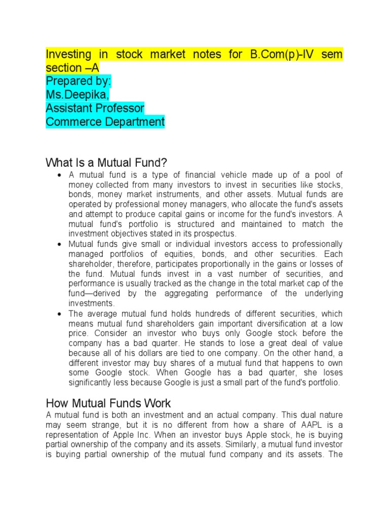 A Comprehensive Guide to Mutual Funds: Types, Benefits, and How They ...