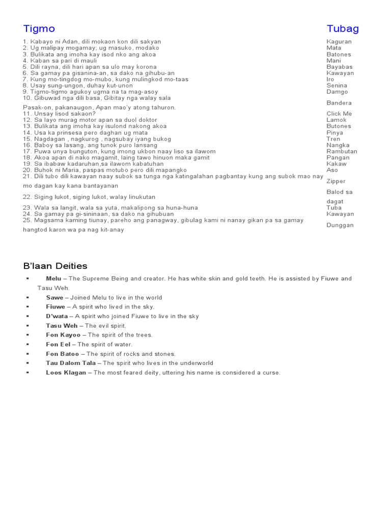 Tigmu | PDF