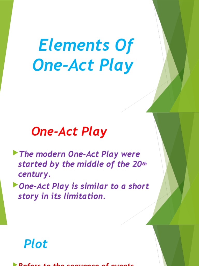 Elements of One-Act Play | PDF