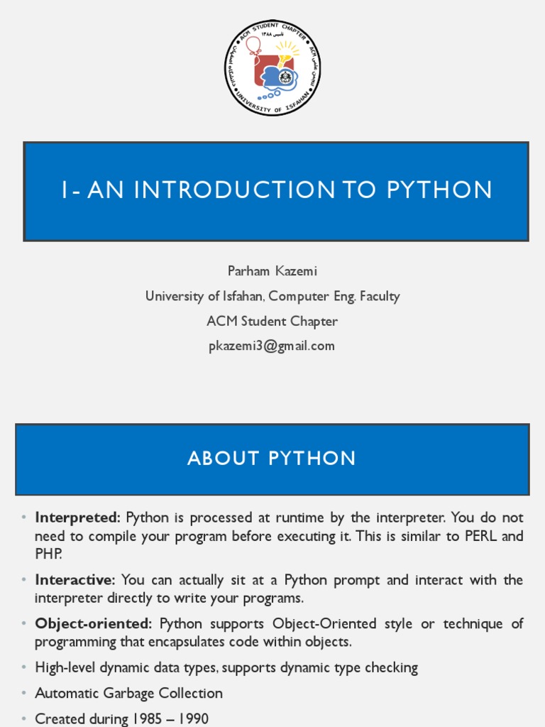 1 - Python Basics | PDF | Python (Programming Language) | Integer (Computer Science)