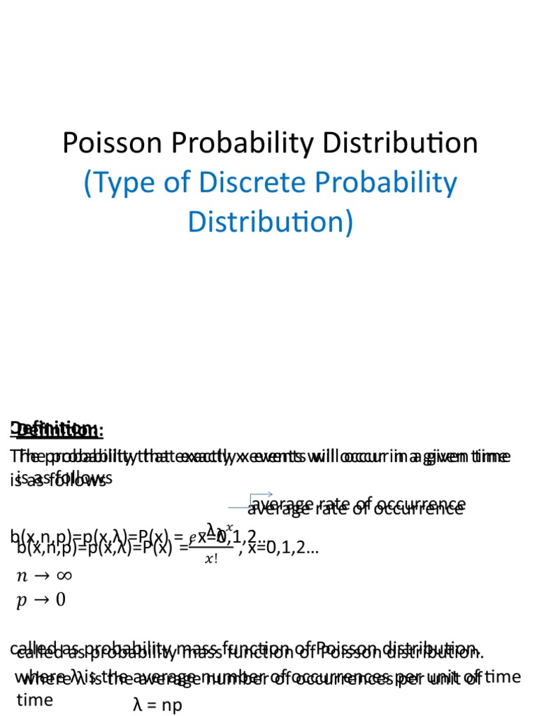 Poisson Probability Distribution | PDF | Poisson Distribution ...