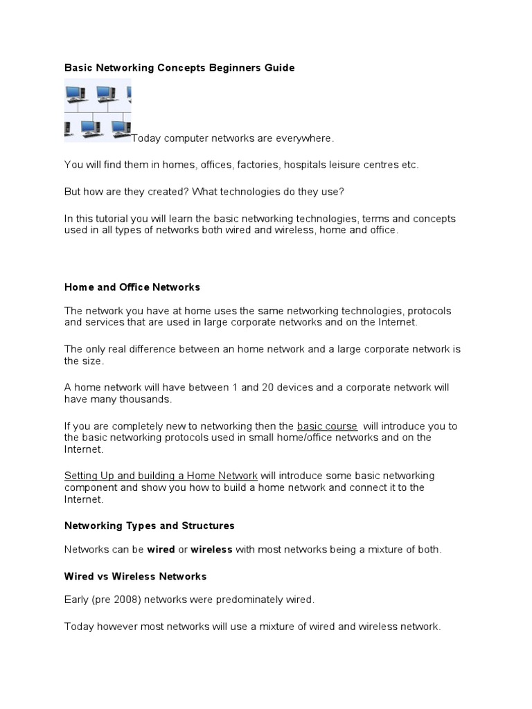 Basic Networking Concepts Beginners Guide | PDF | Ip Address | Network Topology