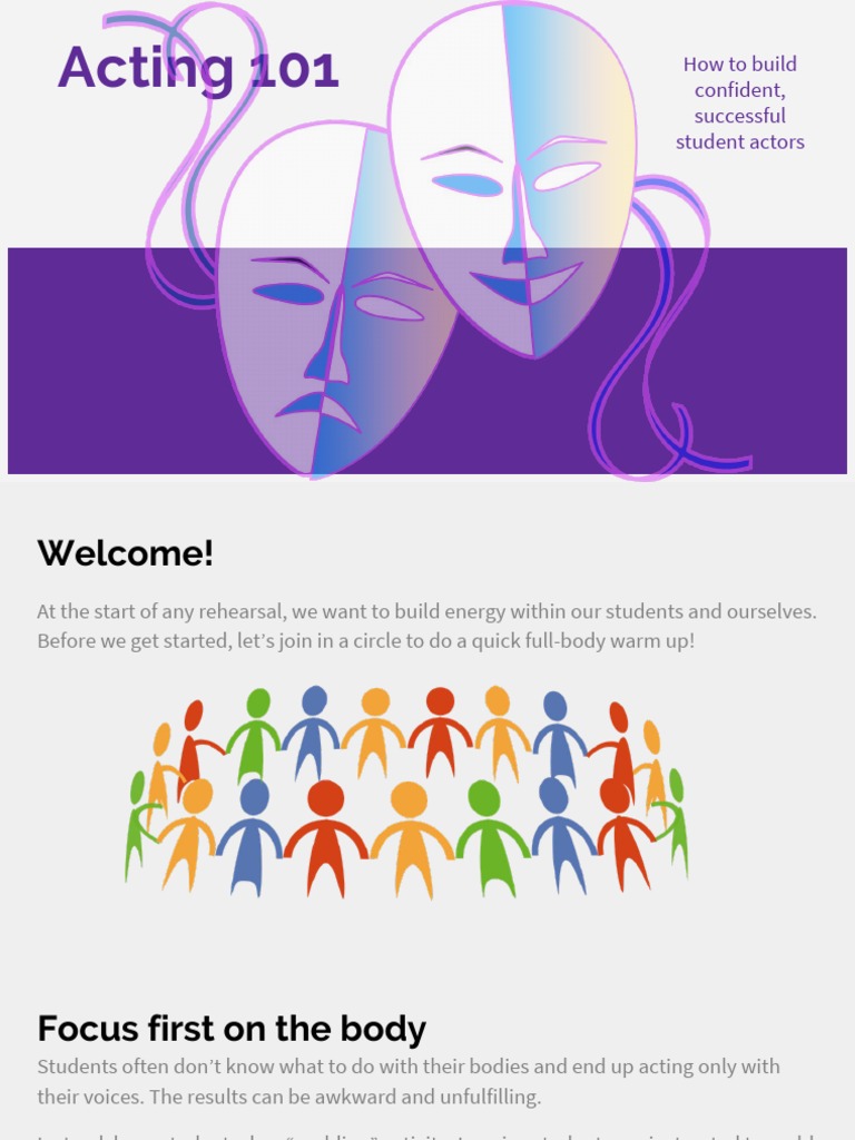 Acting 101: How To Build Confident, Successful Student Actors | PDF ...