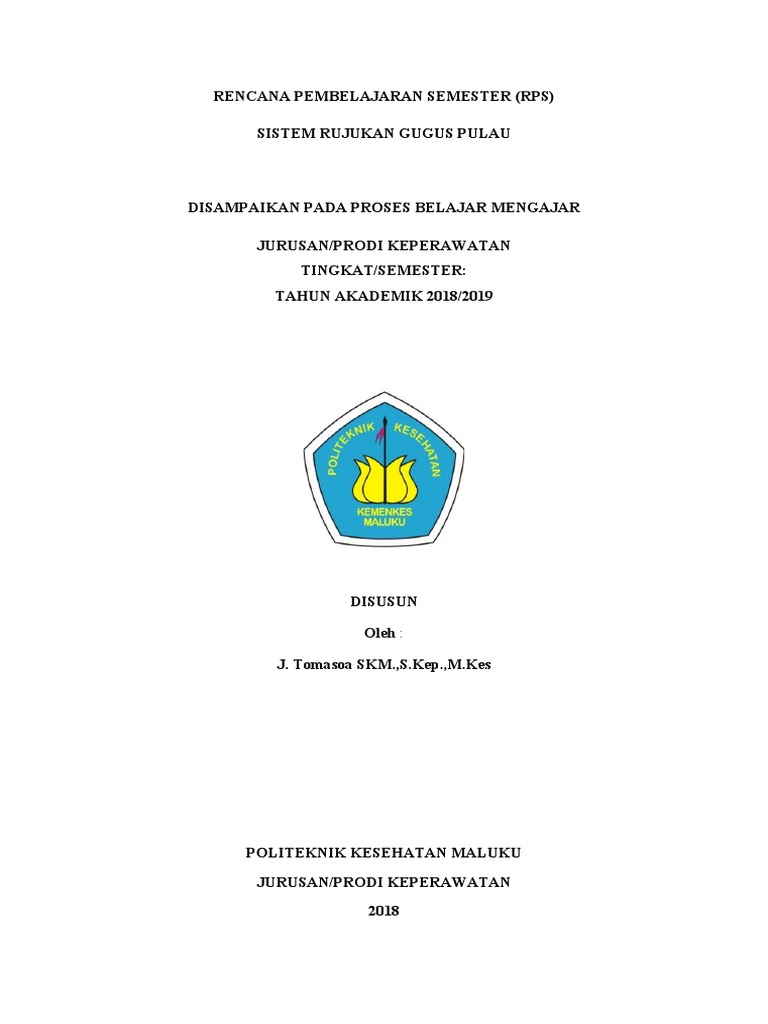 RPS Sistem Rujukan Gugus Pulau Keperawatan | PDF