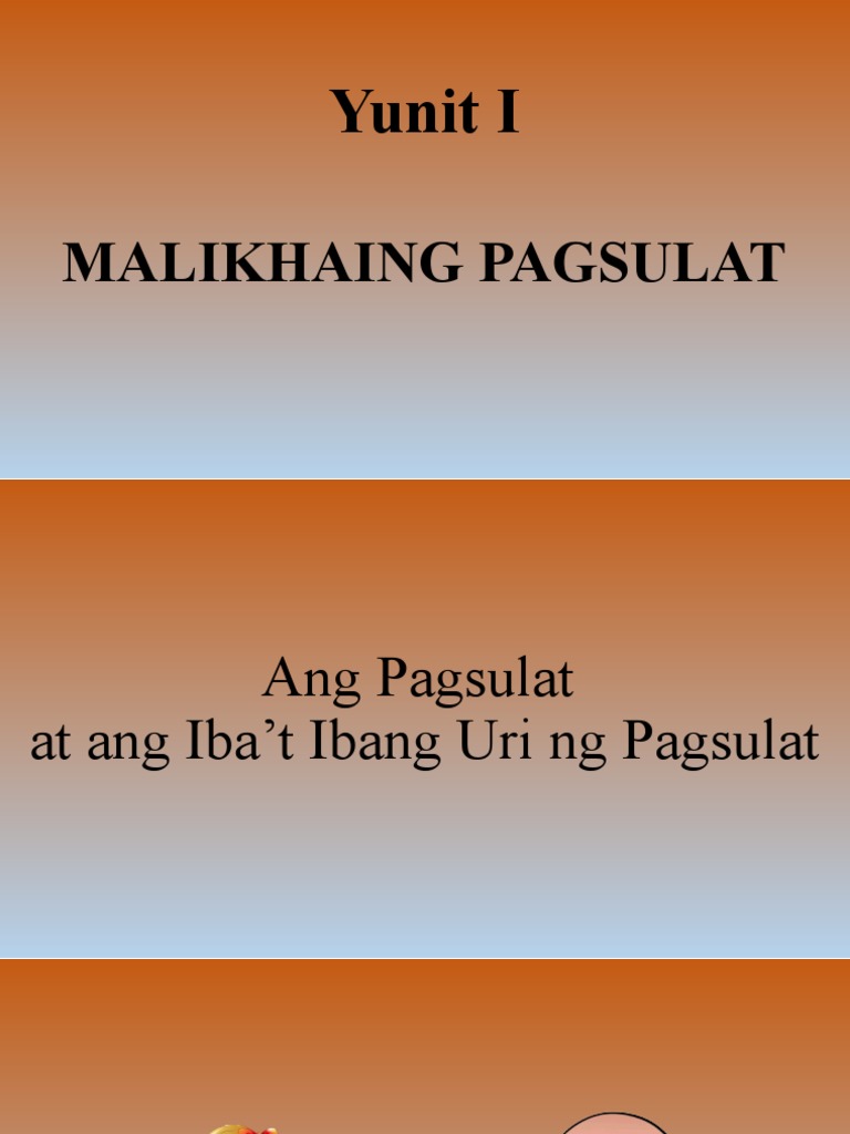 Yunit I Malikhaing Pagsulat | PDF