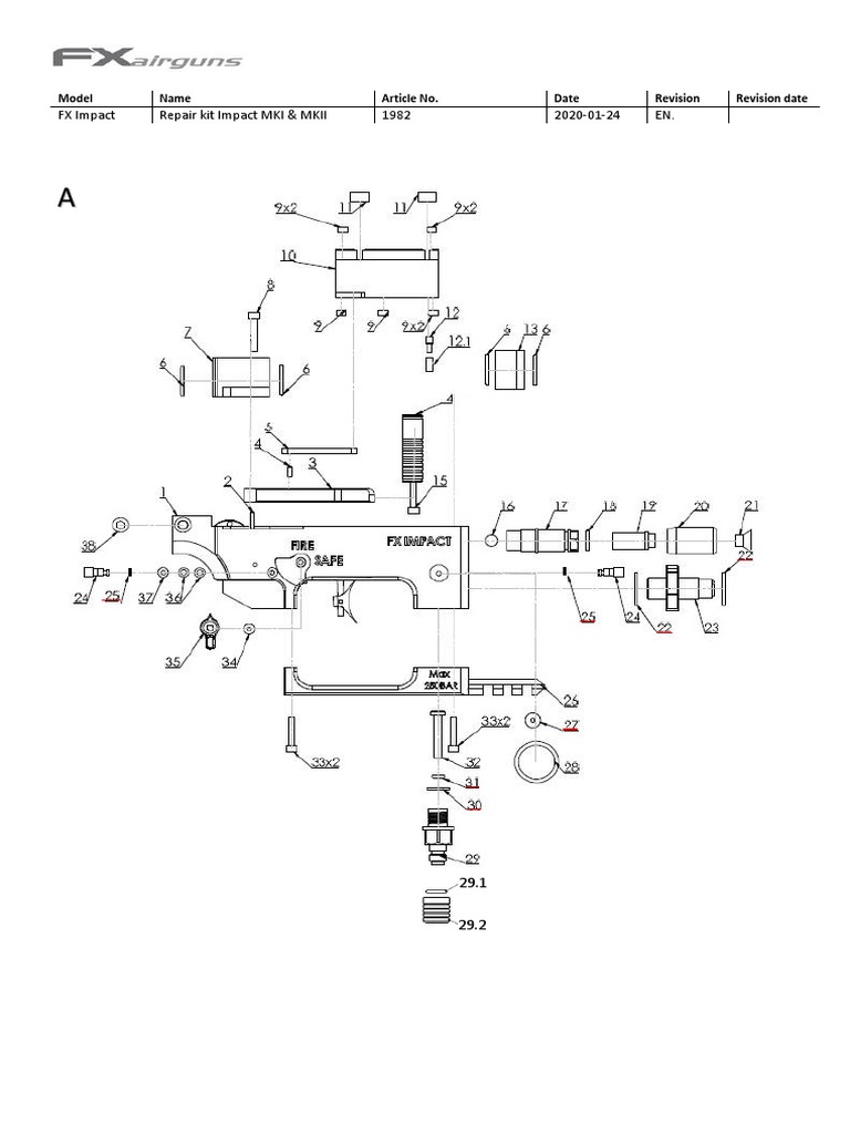 FX Impact Repair Kit Parts List | PDF | Joining | Industrial Processes
