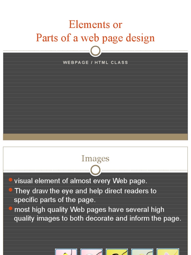 Elements Parts of A Web Page | PDF | Typefaces | Typography