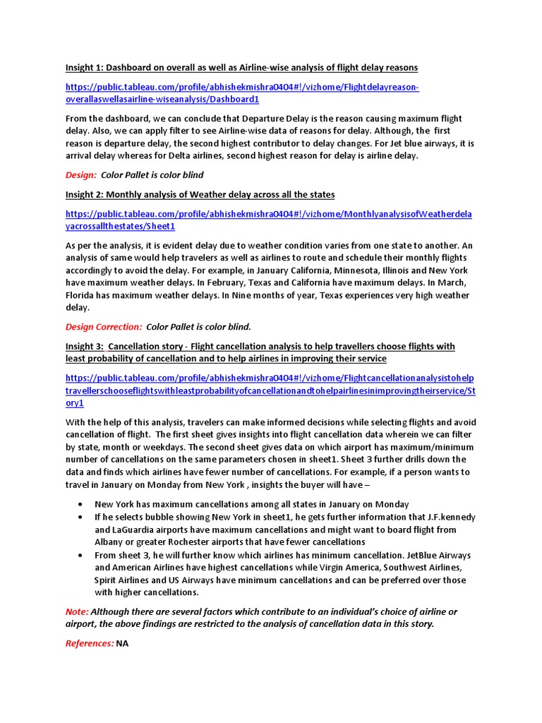 Data Visualization in Tableau | PDF | Airlines | Aviation