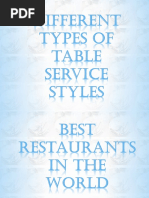 Different Types of Menu | PDF | Menu | Restaurants