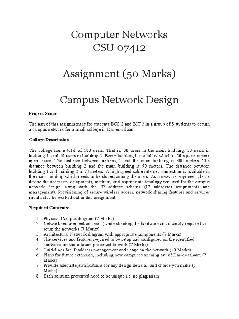 Computer Networks - Assignment | PDF