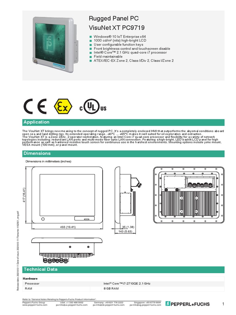 VisuNet XT PC9719 | PDF | Personal Computers | Usb