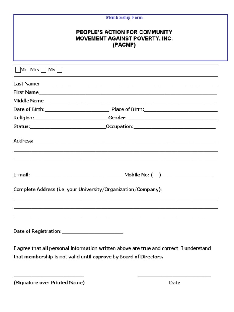 People'S Action For Community Movement Against Poverty, Inc. (Pacmp) | PDF