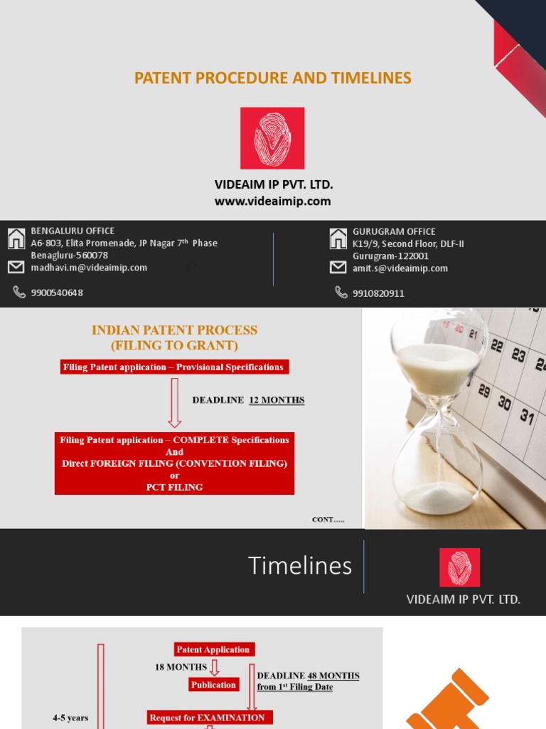 Patent Procedure and Timelines | PDF