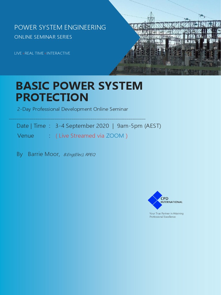 Basic-Power-System-Protection-Webinar-Sep-2020 | PDF | Relay | Capacitor