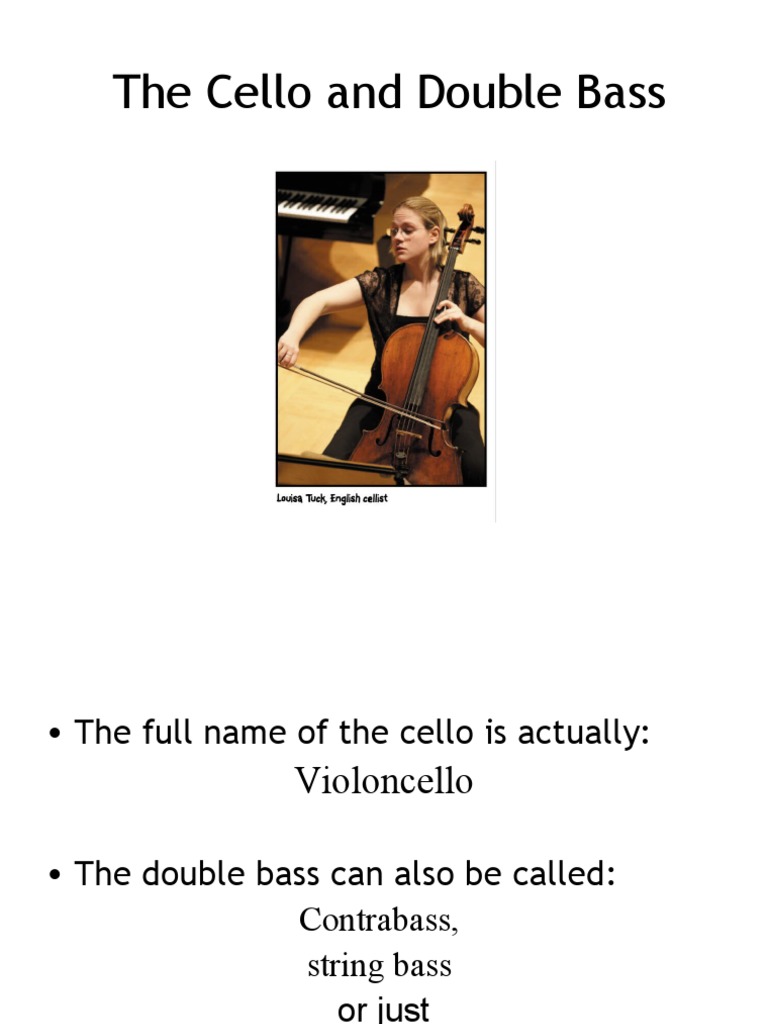 Cello vs. Double Bass: Key Differences | PDF