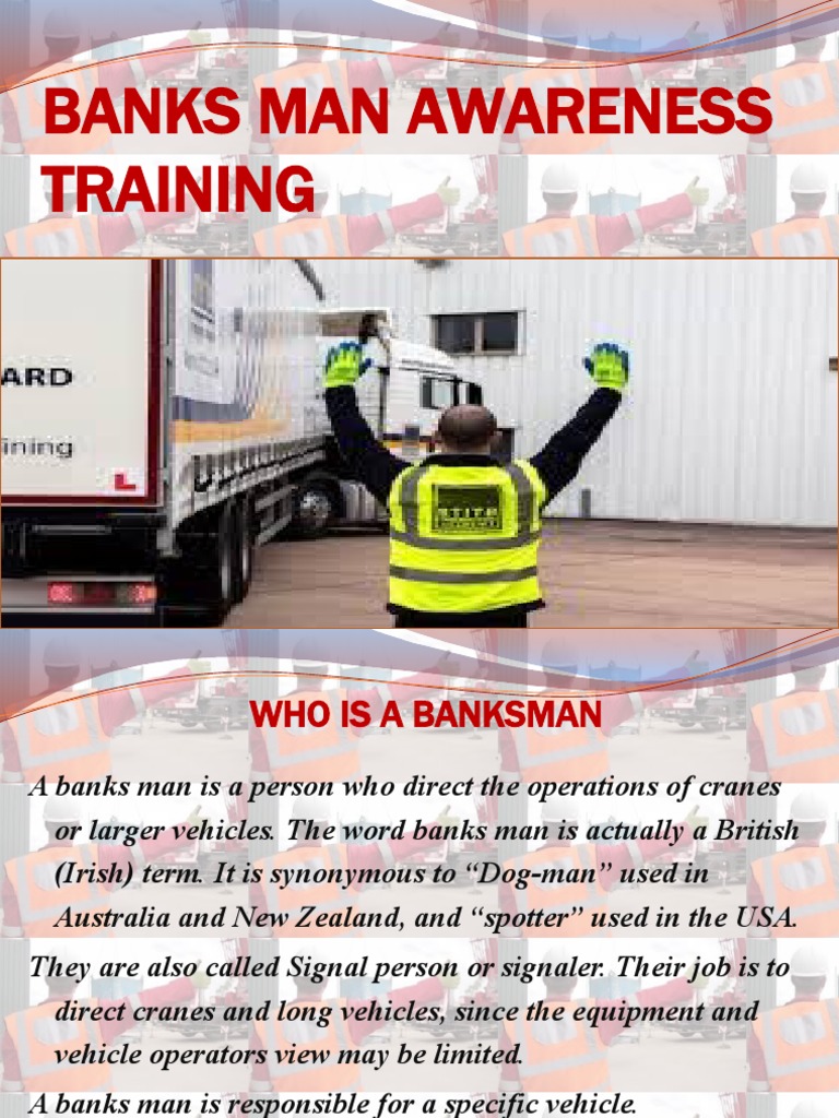 Banks Man Awareness Training | PDF | Forklift | Vehicles