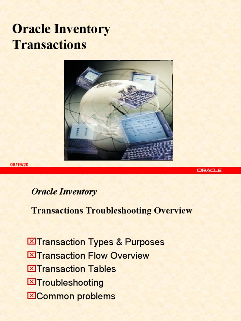 Oracle Inventory Transaction Guide | PDF | Inventory | Application ...