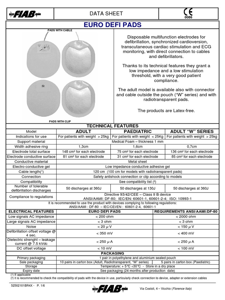 Euro Defi Pads: Data Sheet | PDF | Electricity | Electromagnetism