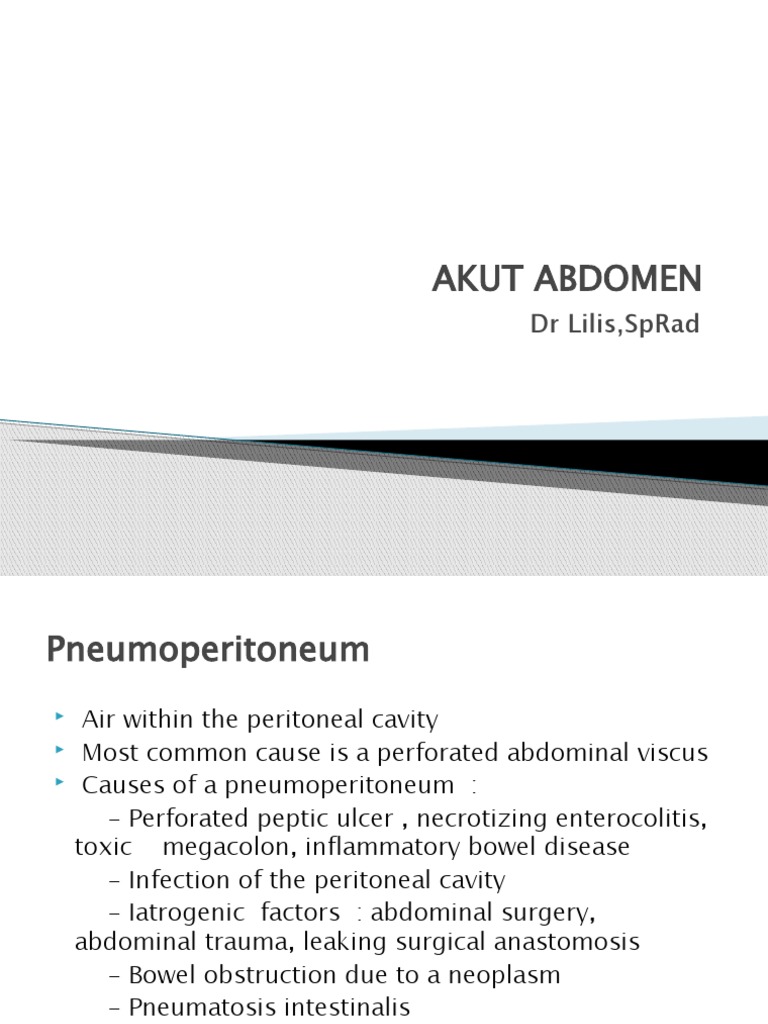 Akut Abdomen: DR Lilis, Sprad | PDF | Ct Scan | Abdomen