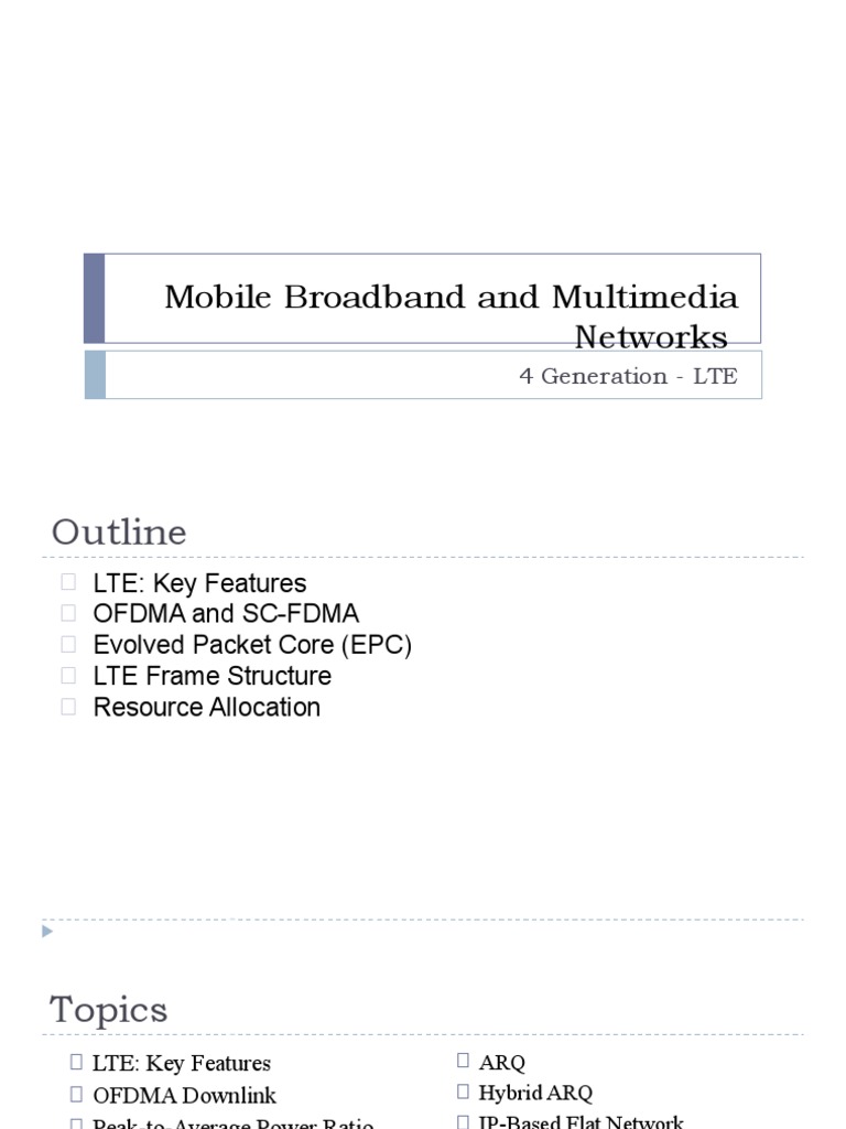 1 - 4 Evolution - 4G - LTE | PDF | Lte (Telecommunication) | Orthogonal ...