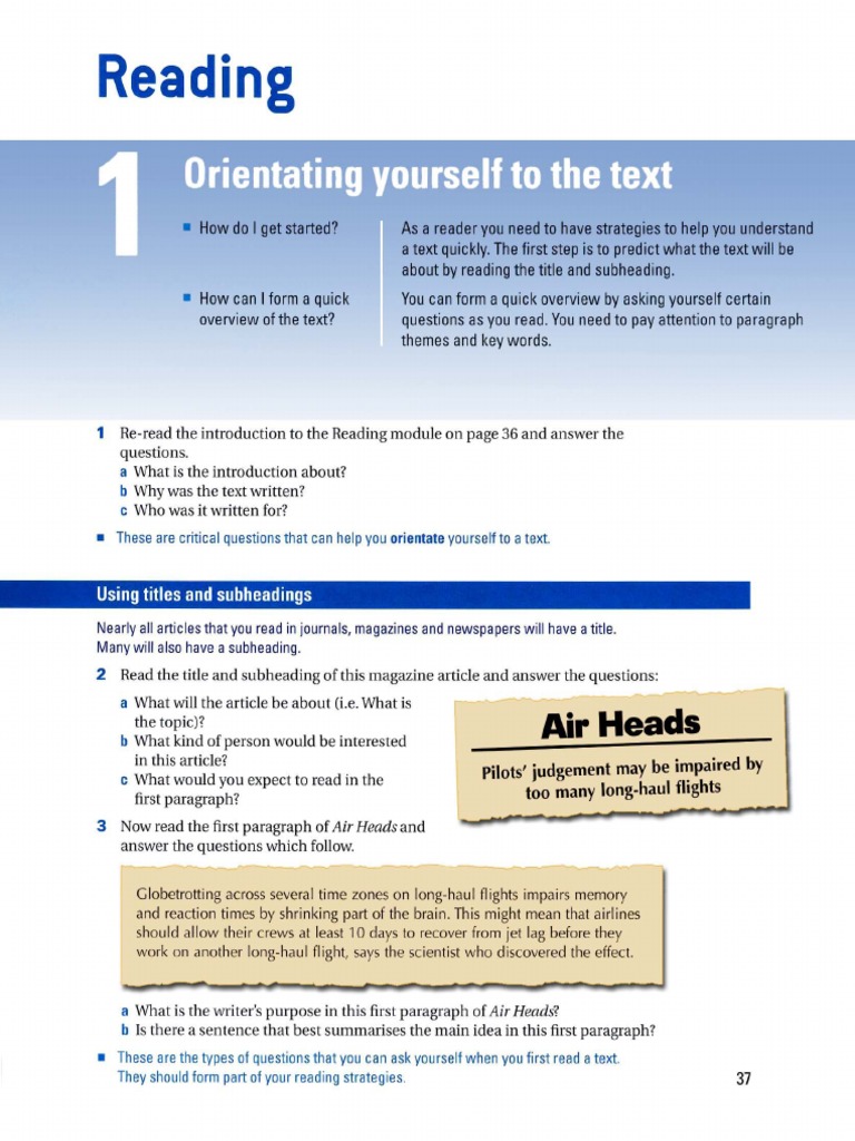 New Insight Into Ielts - Reading 1 | PDF